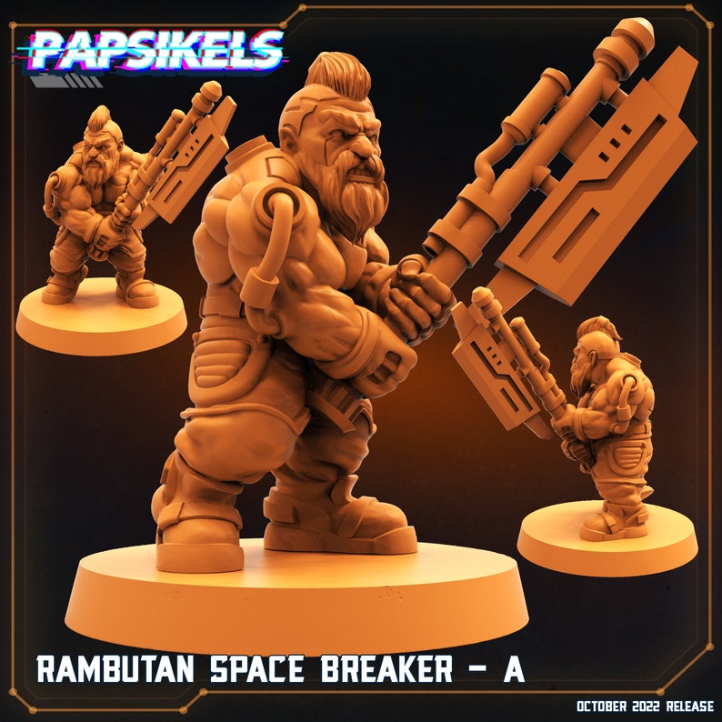 3D Printed Papsikels Cyberpunk Sci-fi Rambutan Space Breakers Set ...