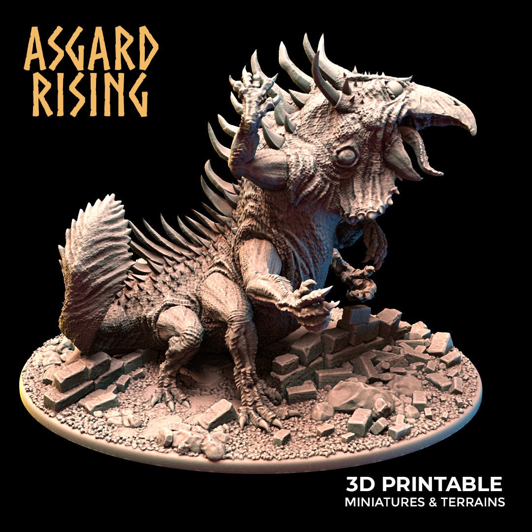 3D Printed Asgard Rising Basilisk #2 King of Serpents - 32mm D&D - Etsy