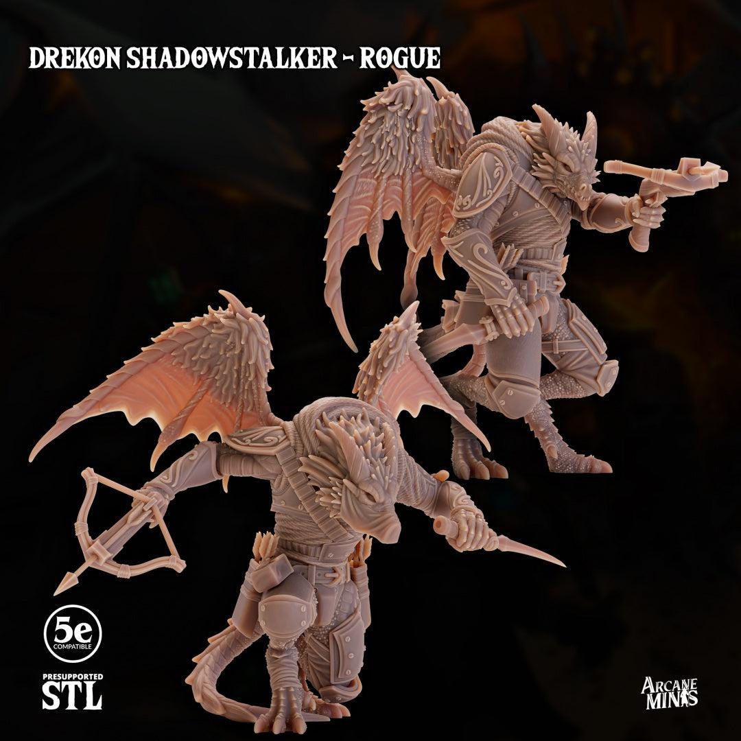 3D Printed Sordane Publishing Drekon Shadowstalker Rogue Set 28 32mm D&D - Etsy