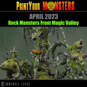 3D Printed Print Your Monsters Rock Bear Rock Monsters From Magic ...