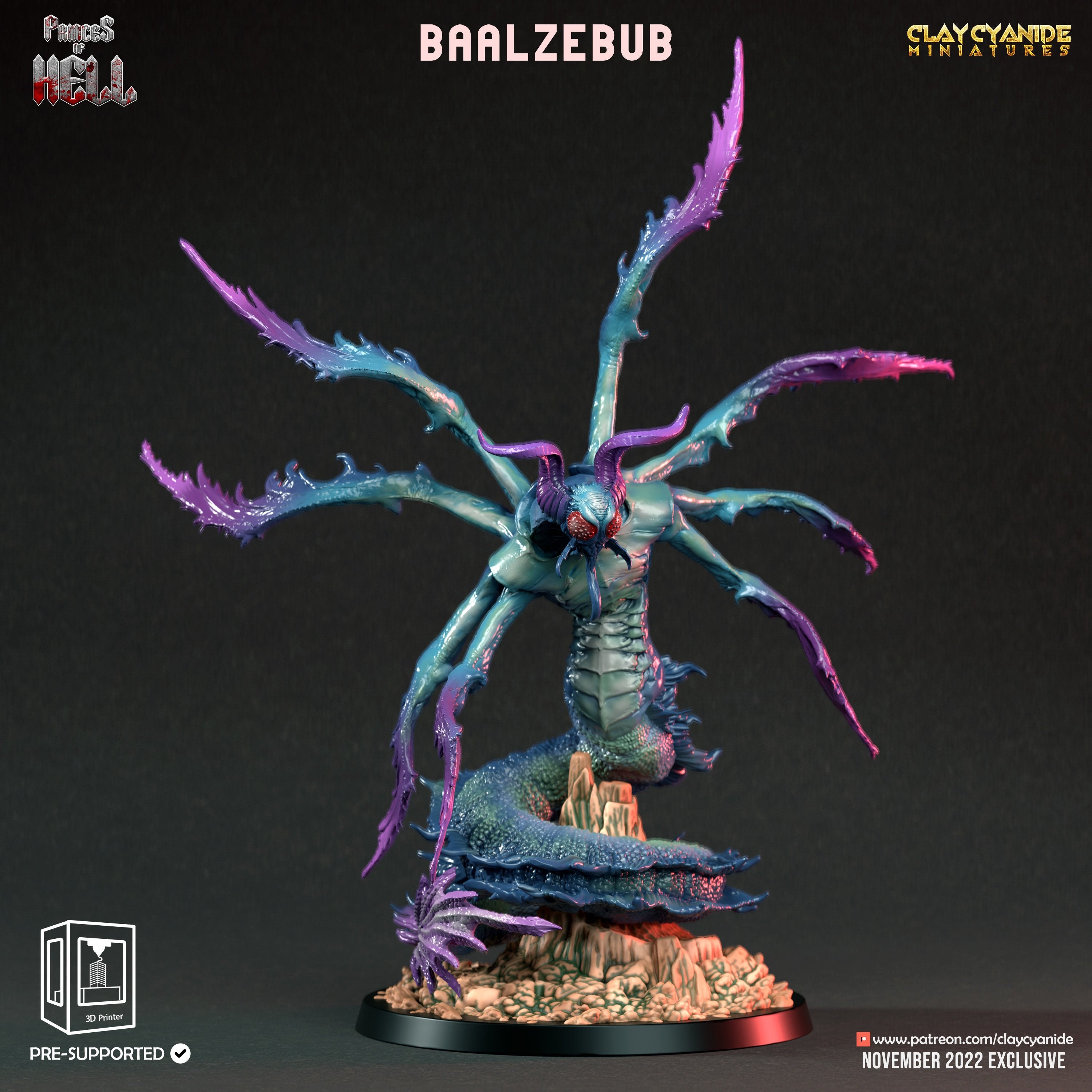 3D Printed Clay Cyanide Princess of Hell Ragnarok D&D - Etsy