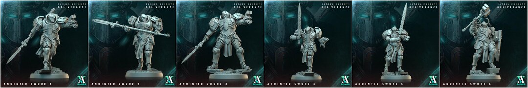 3D Printed Archvillain Games Anointed Swords Sacral Knights Deliverance ...