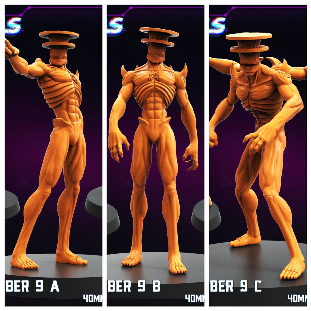 3D Printed Papsikels Monster Number 9 Set SEPTEMBER 2024 CYBERPUNK 28mm 32mm - Etsy