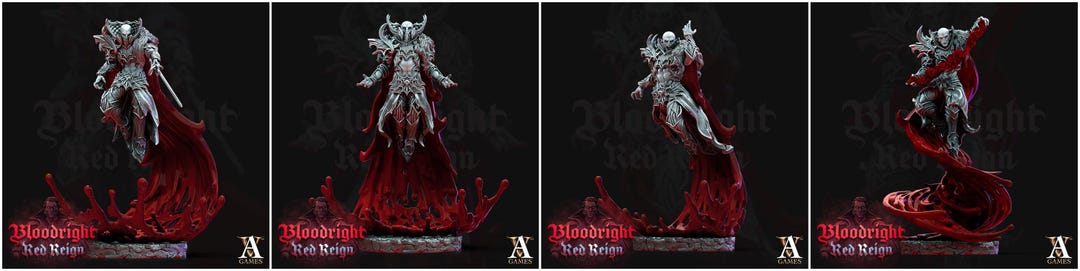 3D Printed Archvillain Games Bloodright Red Reign - Bloodcloaks 28mm ...