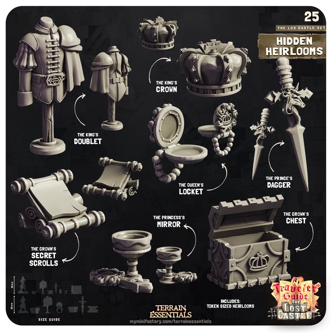 3D Printed Cast N Play Hidden Heirlooms the Lost Castle Terrain Set ...