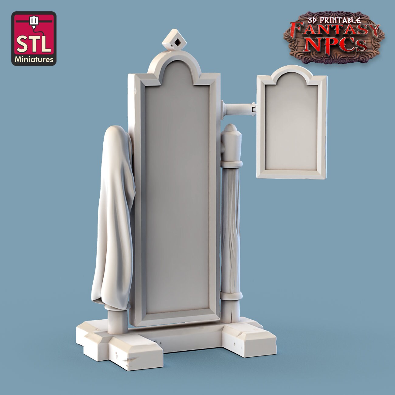 3D Printed STL Miniatures Barber Shop Set Fantasy NPC 28mm - 32mm War ...
