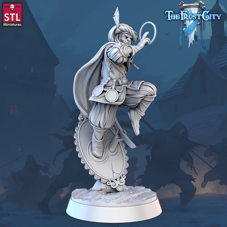3D Printed STL Miniatures the Frost City Mages 28 - 32mm War Gaming D&D ...