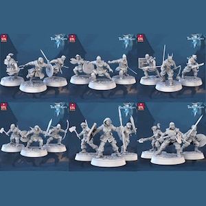 3D Printed STL Miniatures the Frost City Army Soldiers Sets - Modular 28 - 32mm War Gaming D&D ...