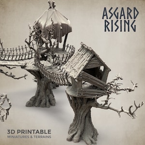 3D Printed Asgard Rising Forest Village 28mm 32mm Ragnarok D&D - Etsy