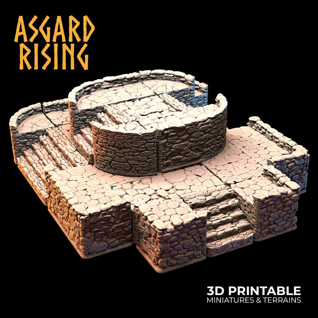 3D Printed Asgard Rising Stone Foundation 28 32 Mm Wargaming Dnd - Etsy