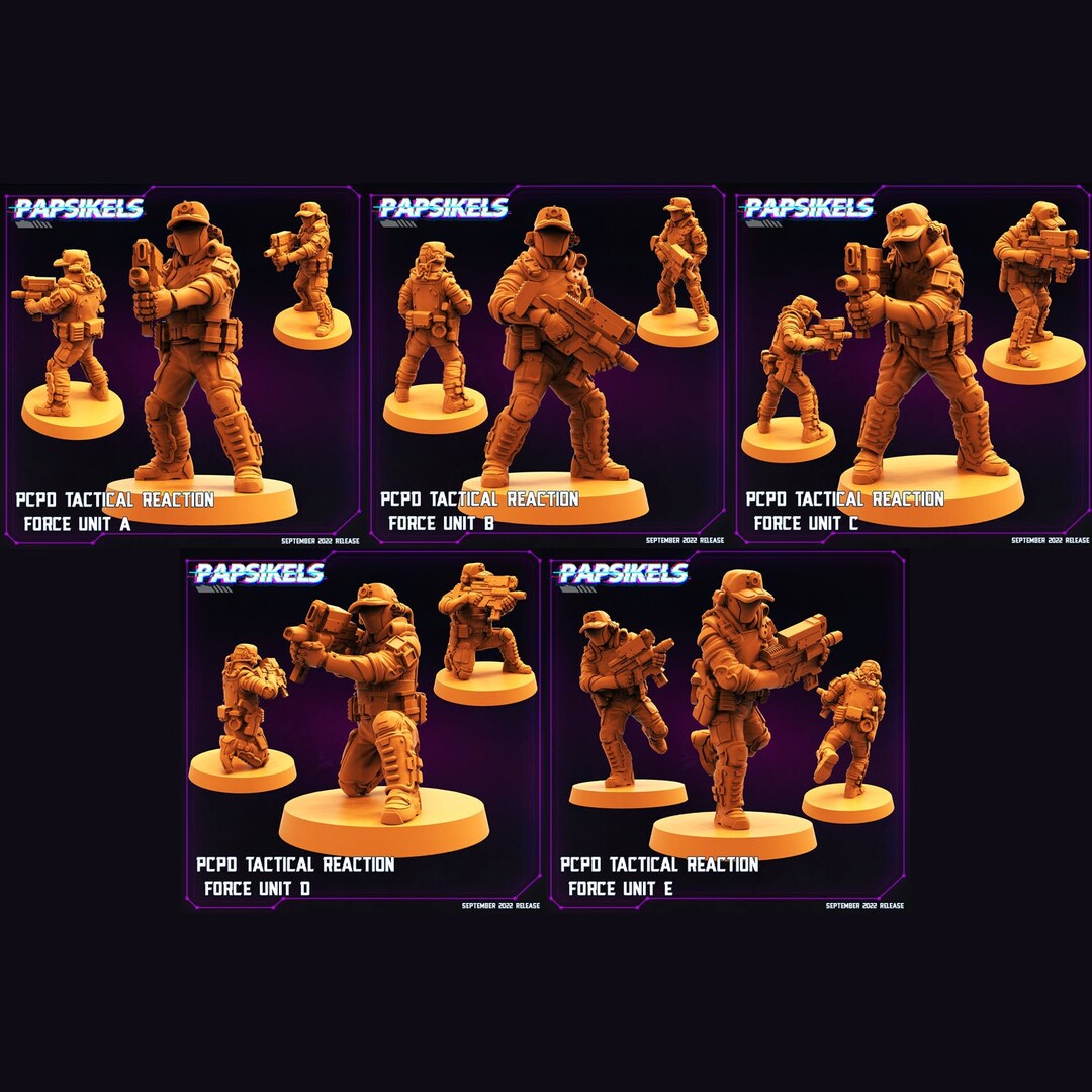 3D Printed Papsikels Cyberpunk Sci-fi Pcpd Tactical Reaction - Etsy