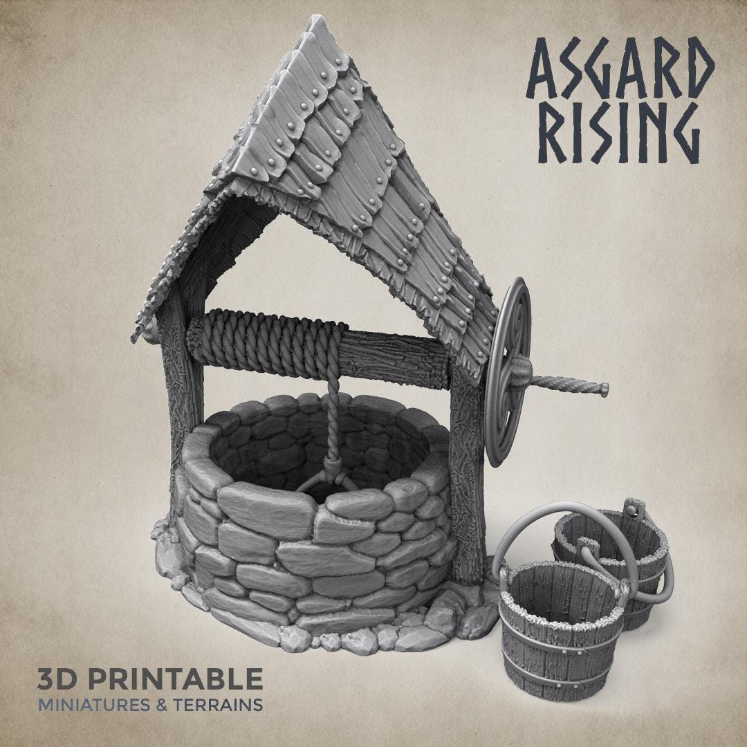 3D Printed Asgard Rising Roof Water Well 28 32 Mm Wargaming Dnd - Etsy