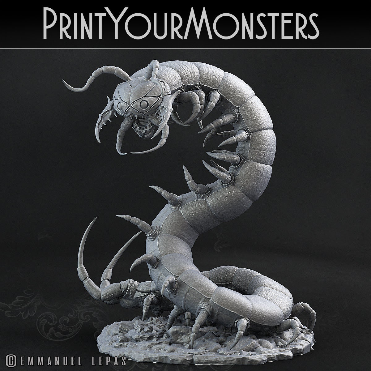 3D Printed Print Your Monsters Giant Centipede Total Insects - Etsy