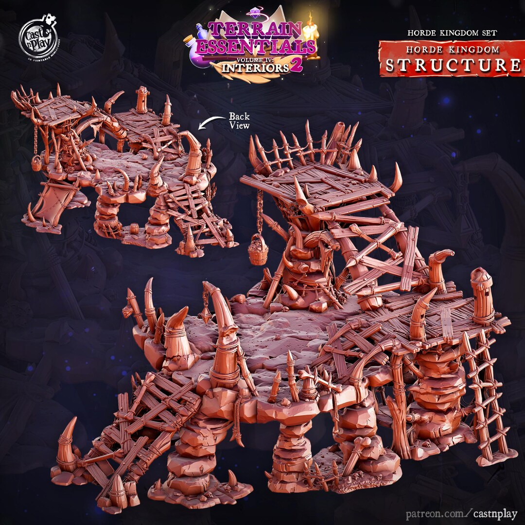 3D Printed Cast N Play Horde Kingdom Structure Set 28mm 32mm D&D - Etsy