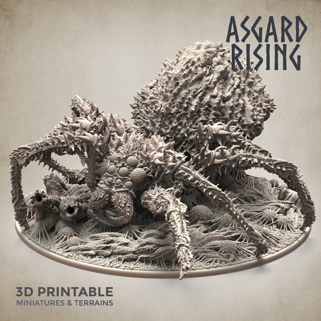 3D Printed Asgard Rising Ancient Spider Queen Miniature Gargantuan ...
