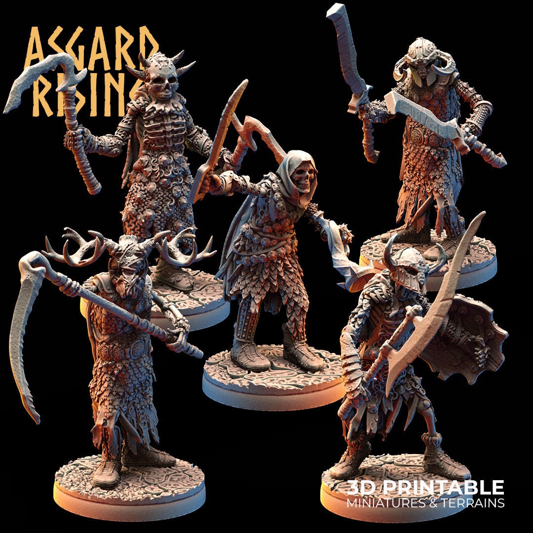 3D Printed Asgard Rising Draugr Barrow Guards Modular Set A 28 32 Mm ...