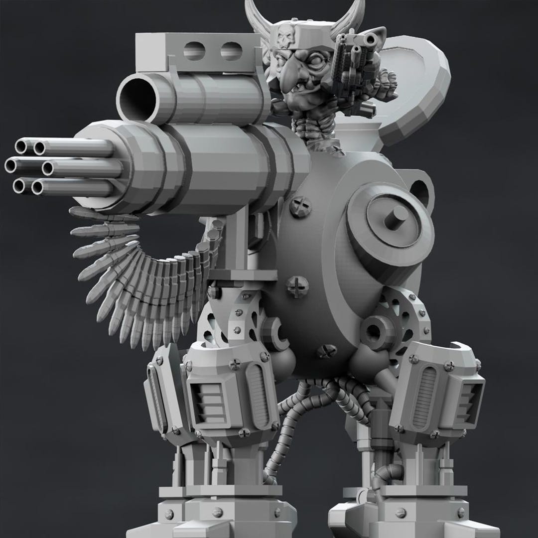 3D Printed Nafarrate Goblin Machine Gun Space Orcs 28mm 32mm D&D - Etsy
