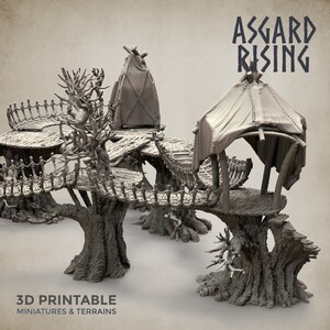 3D Printed Asgard Rising Forest Village 28mm 32mm Ragnarok D&D - Etsy