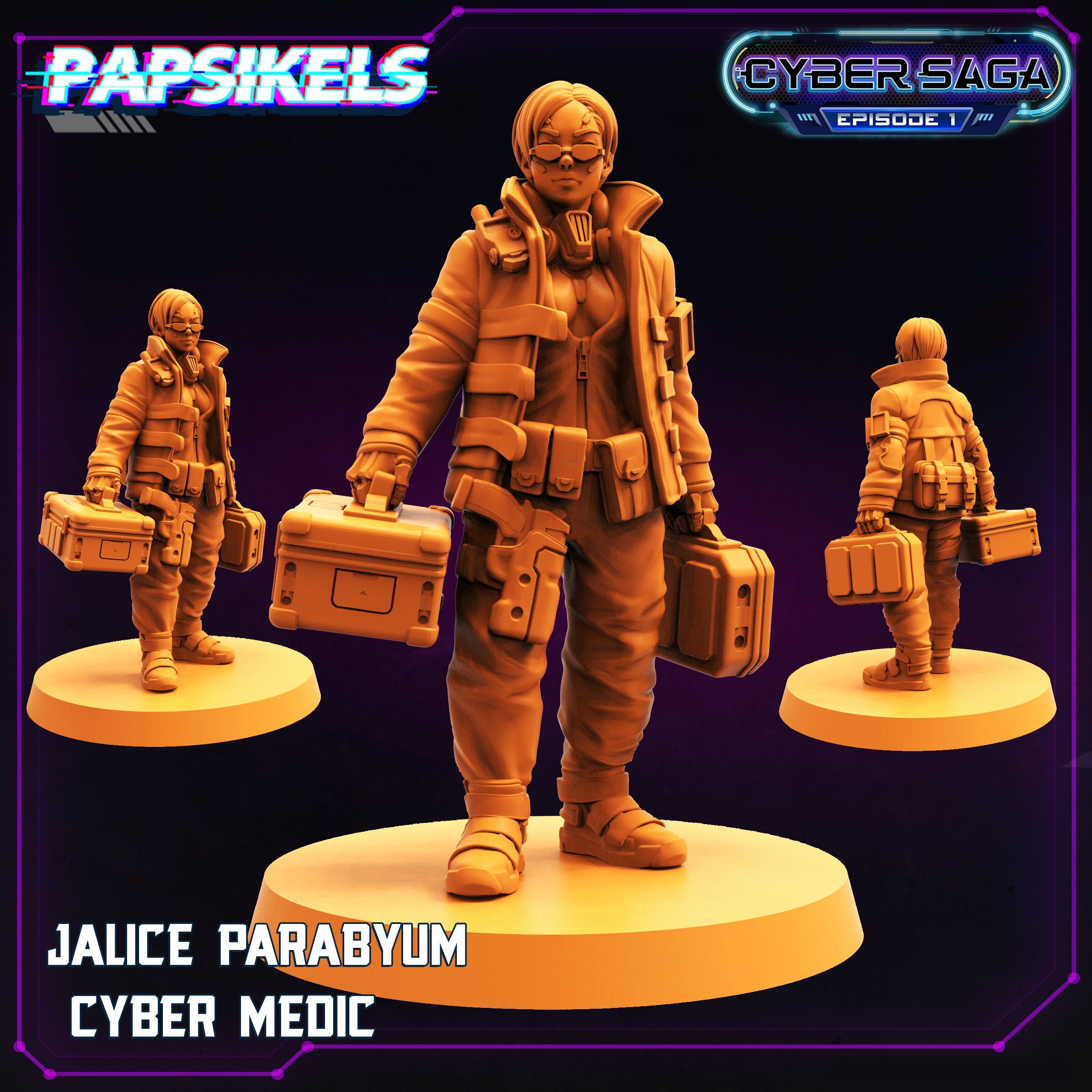 3D Printed Papsikels Cyberpunk Sci-fi Cyber Medic Jalice Parabyum Cyber ...