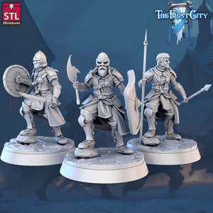 3D Printed STL Miniatures the Frost City Army Knights - Modular 28 - 32mm War Gaming D&D - Etsy