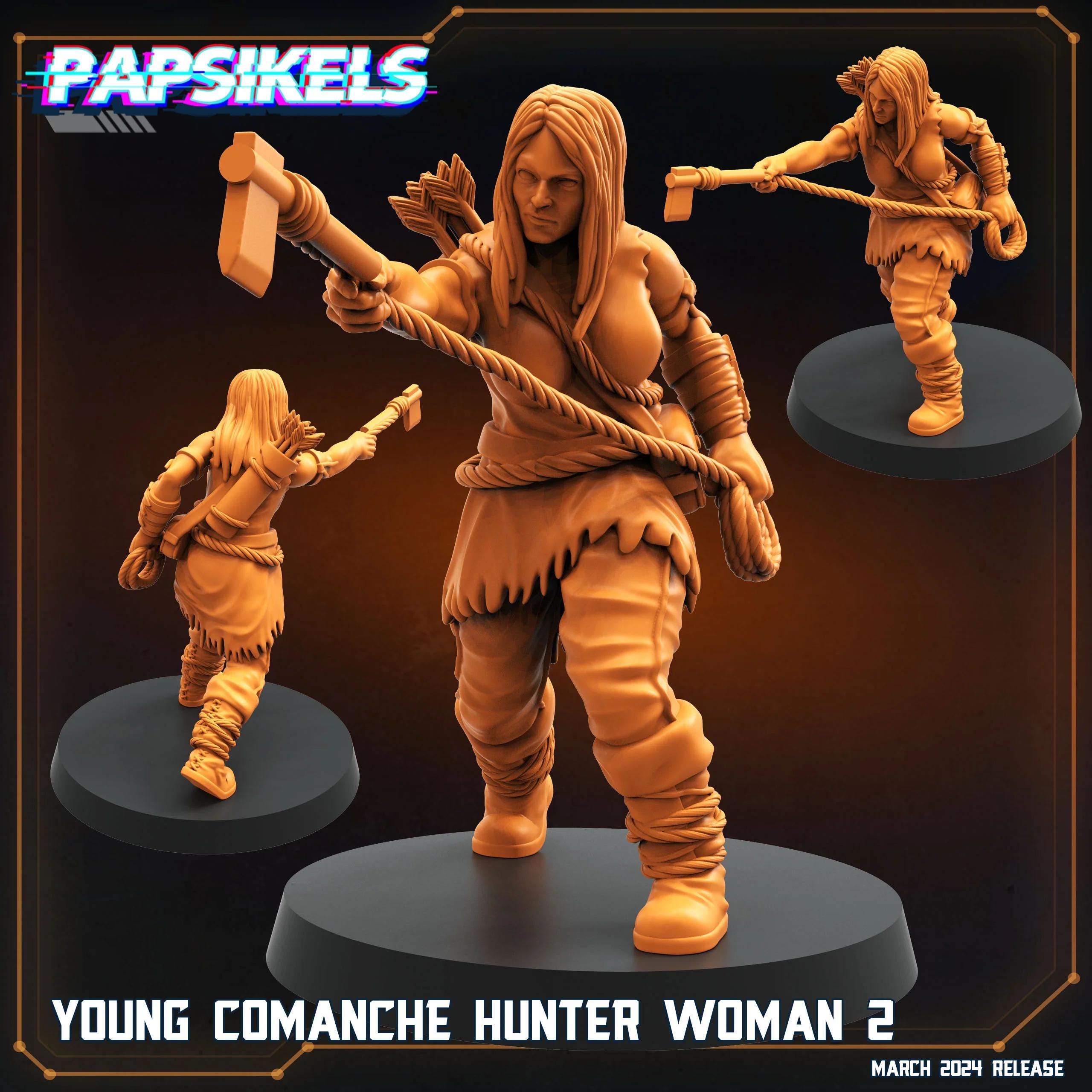 3D Printed Papsikels Young Comanche Hunter Woman 2 28mm 32mm - Etsy