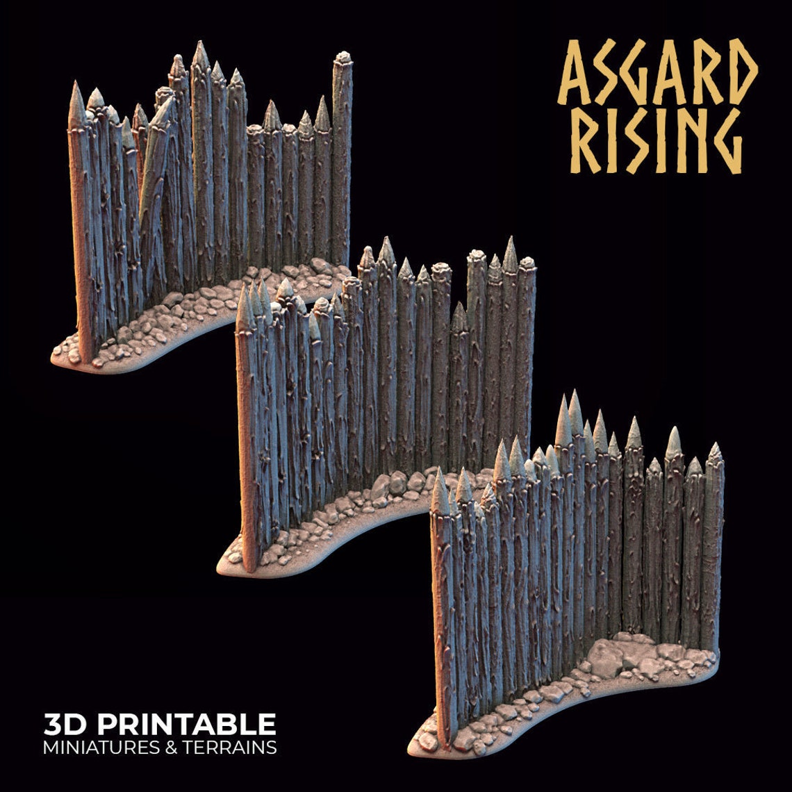 3D Printed Asgard Rising Fortified Village Palisade Wall - Etsy