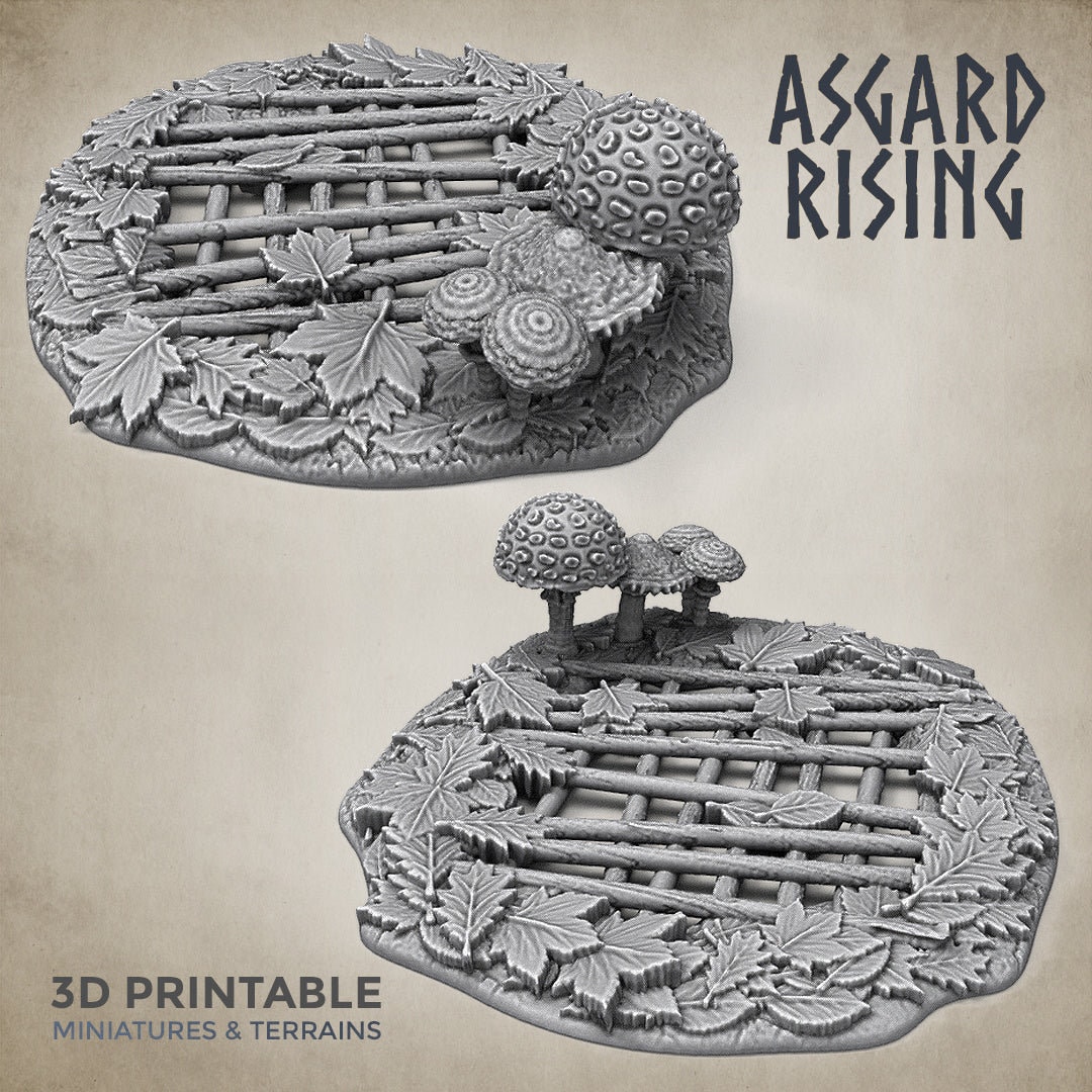 3D Printed Asgard Rising Wolf Trap Hole Forest- 32mm D&D - Etsy