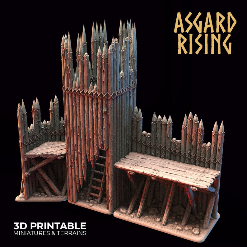 3D Printed Asgard Rising Defense Tower 28mm 32mm Ragnarok - Etsy