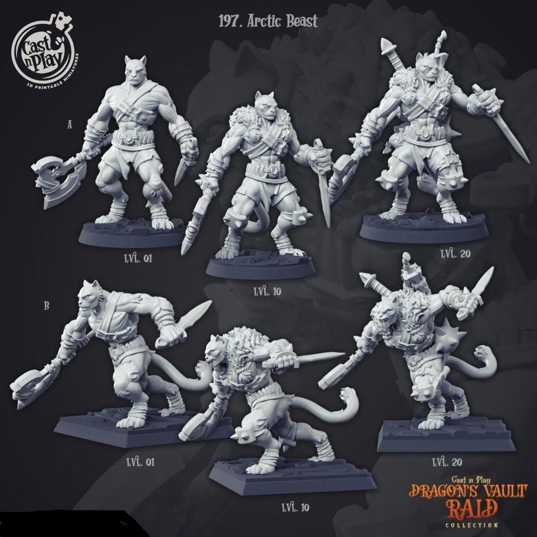 3D Printed Cast N Play Arctic Beast Dragons Hoard 28mm 32mm D&D - Etsy