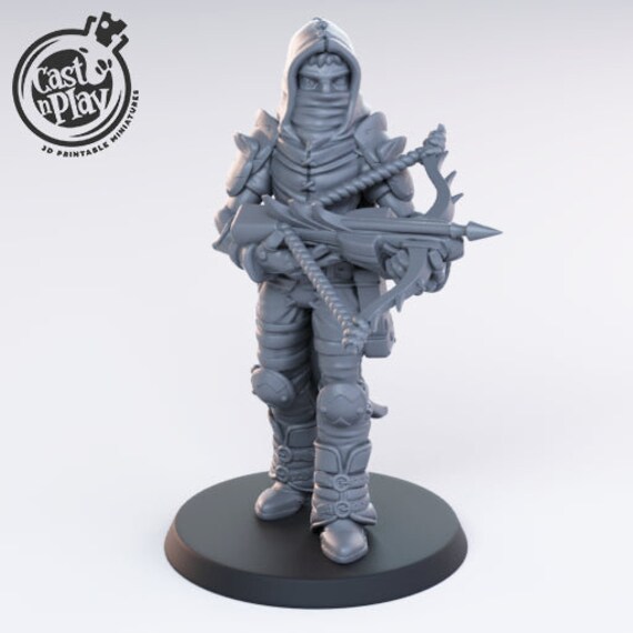 3D Printed Cast N Play Crossbow Bandit 28mm 32mm D&D - Etsy
