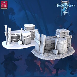 3D Printed STL Miniatures Scatter Terrain the Frost City 2 28 - 32mm War Gaming D&D - Etsy