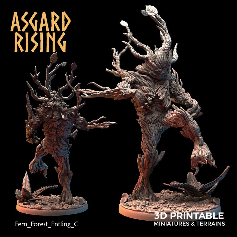 3D Printed Asgard Rising Fern Forest Entlings 28 32 Mm Wargaming Dnd - Etsy
