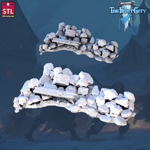 3D Printed STL Miniatures the Frost City Debris 28 - 32mm War Gaming D&D - Etsy