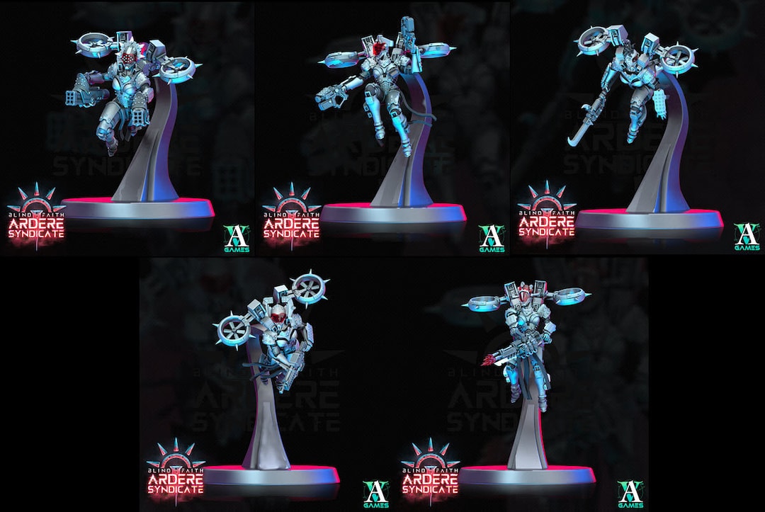 3D Printed Archvillain Games Valkyries Clean Base Set Arderite ...