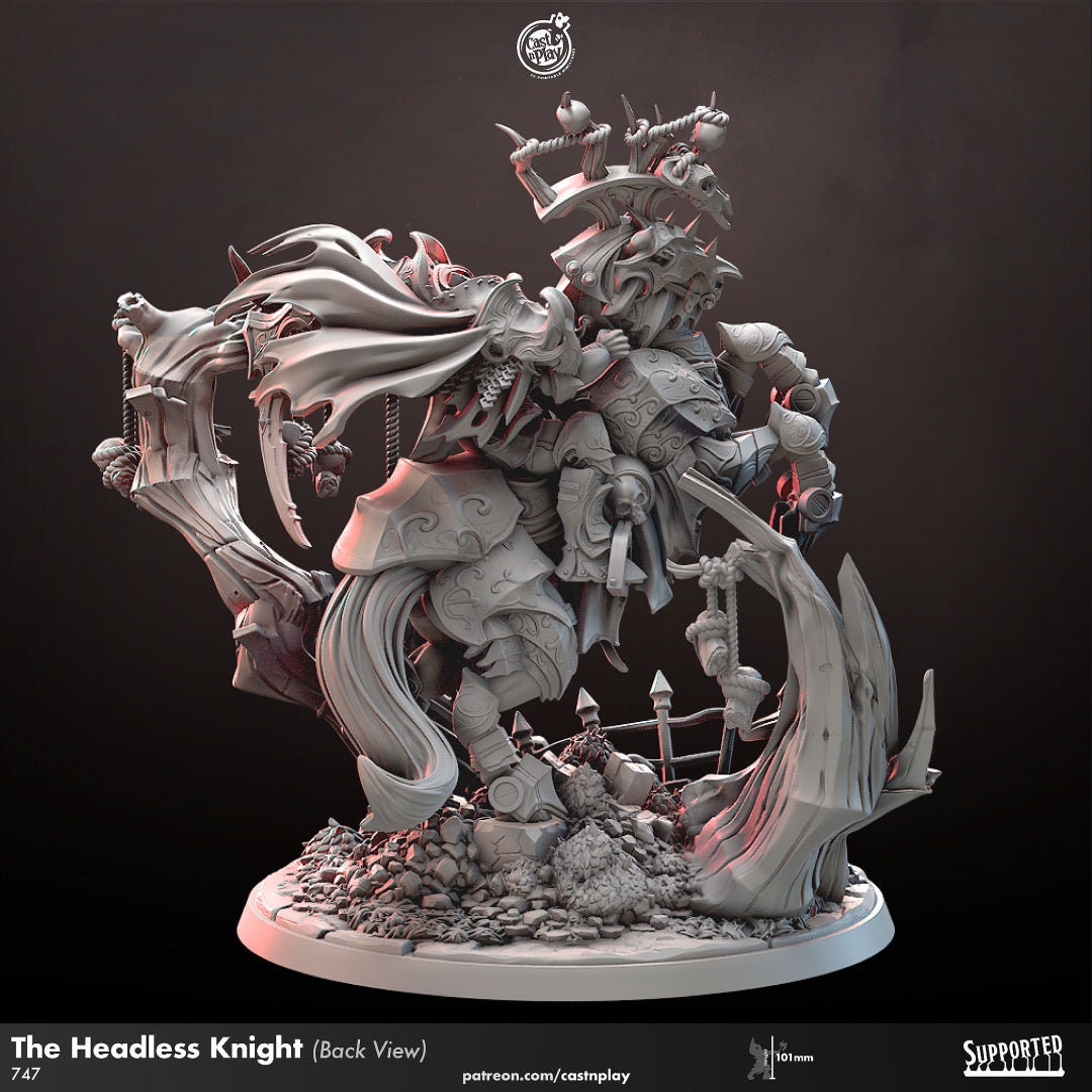 3D Printed Cast N Play the Headless Knight 28mm 32mm D&D - Etsy