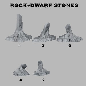 3D Printed Fantastic Plants and Rocks Dwarf Stones 28mm - 32mm D&D ...