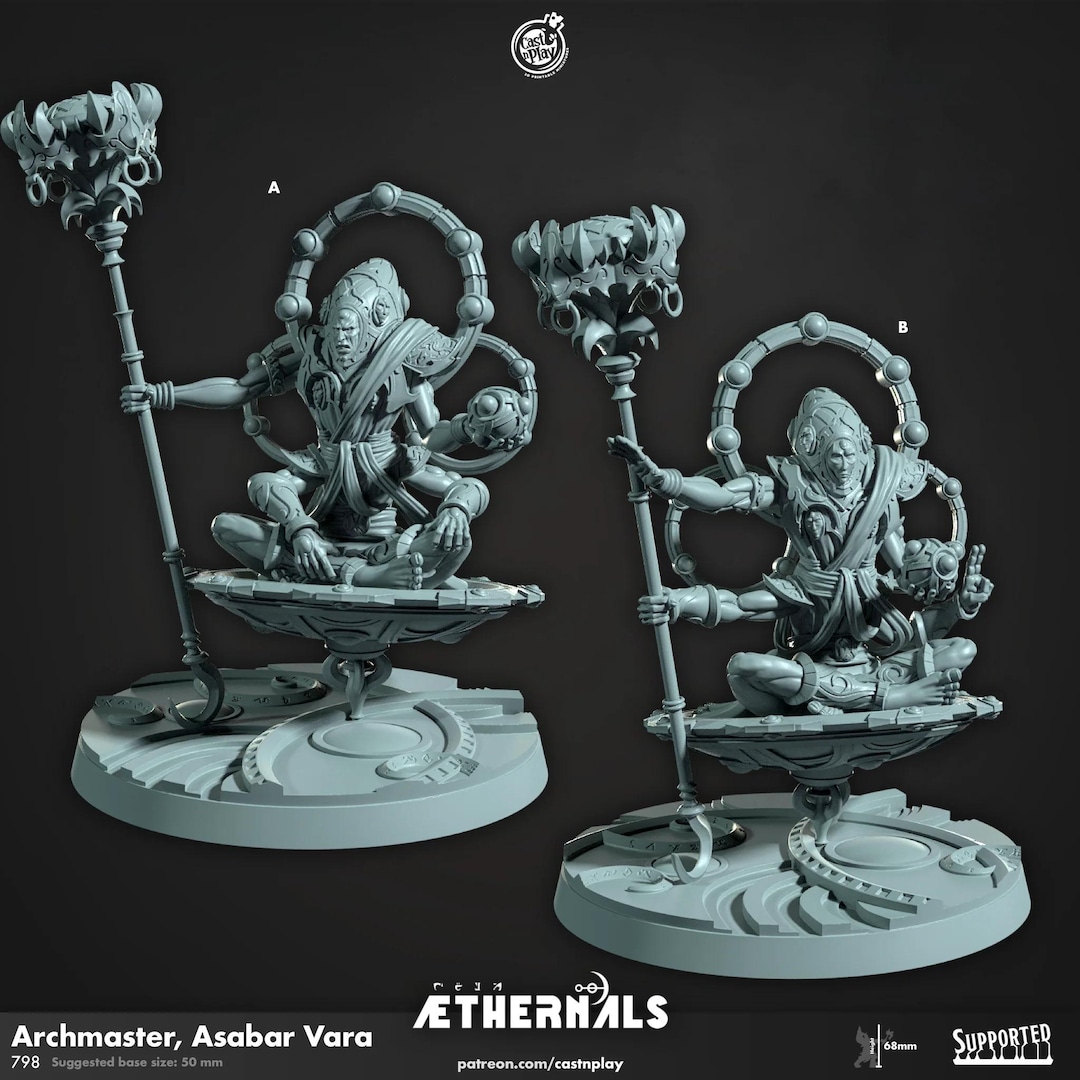 3D Printed Cast N Play Archmaster Asabar Vara Aethernals Collection ...