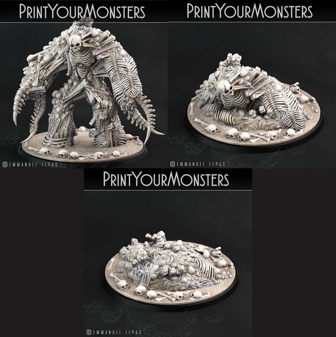 3D Printed Print Your Monsters Bones Golems Total Golems - Etsy