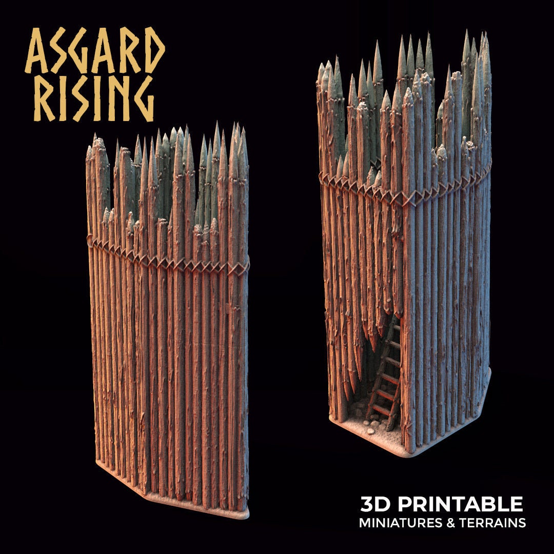 3D Printed Asgard Rising Defense Tower 28mm - 32mm Ragnarok D&D - Etsy