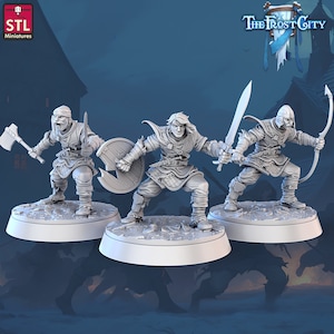 3D Printed STL Miniatures the Frost City Army Soldiers Sets - Modular 28 - 32mm War Gaming D&D ...