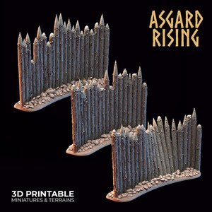 3D Printed Asgard Rising Fortified Village Palisade Wall - Etsy