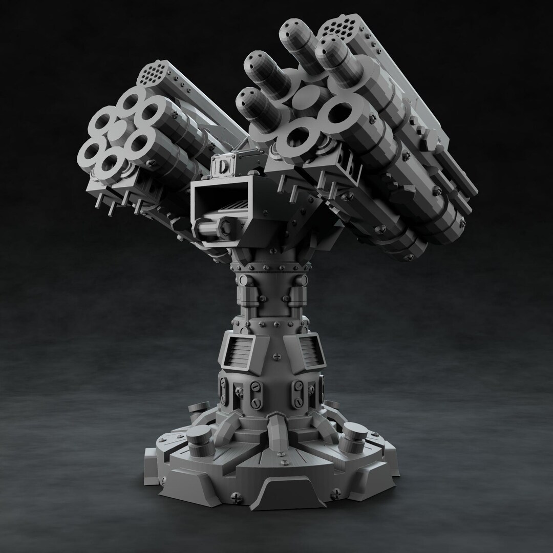 3D Printed Nafarrate Stationary Rocket Launcher Space Orcs 28 32 Mm D&D ...