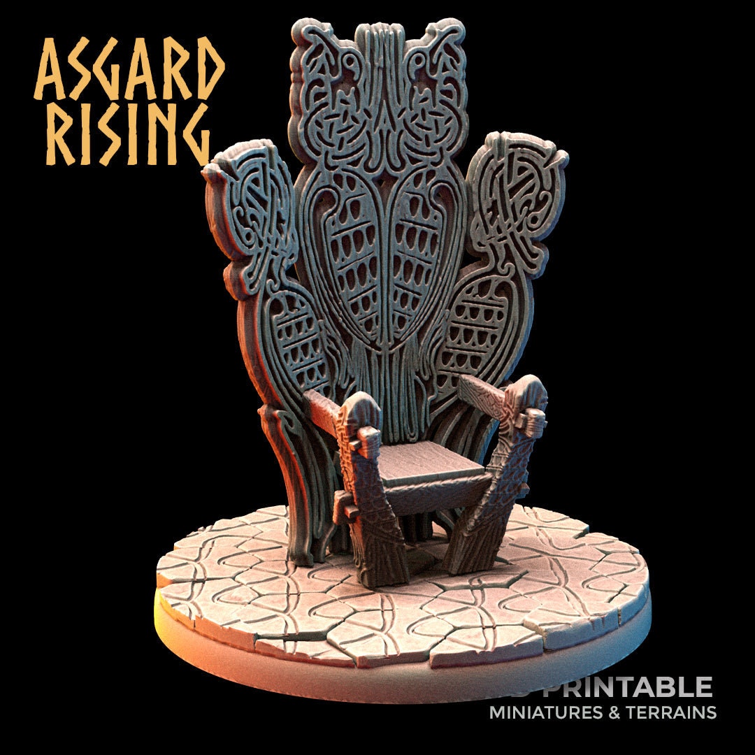 3D Printed Asgard Rising Viking King Throne 28 32 Mm Wargaming Dnd - Etsy