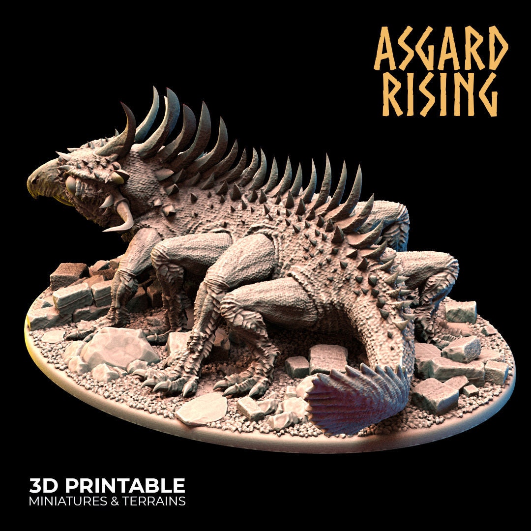 3D Printed Asgard Rising King of Serpents Basilisk 32mm D&D - Etsy