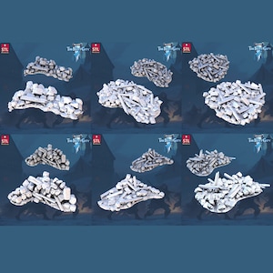 3D Printed STL Miniatures the Frost City Debris 28 - 32mm War Gaming D ...