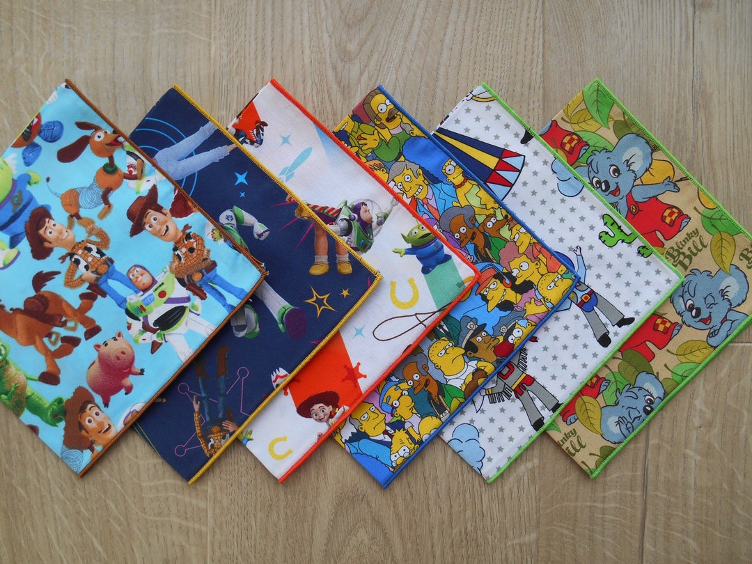 Handkerchief - Toy Story, the Simpsons, Blinky Bill, Indians / Cotton ...