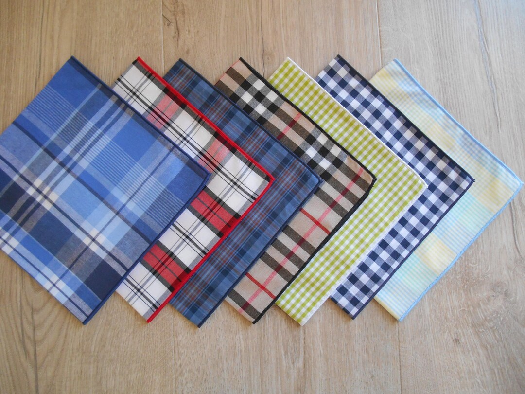 Handkerchief - Mens, Ladies Hankies/pocket Squares - Tartans, Checks ...