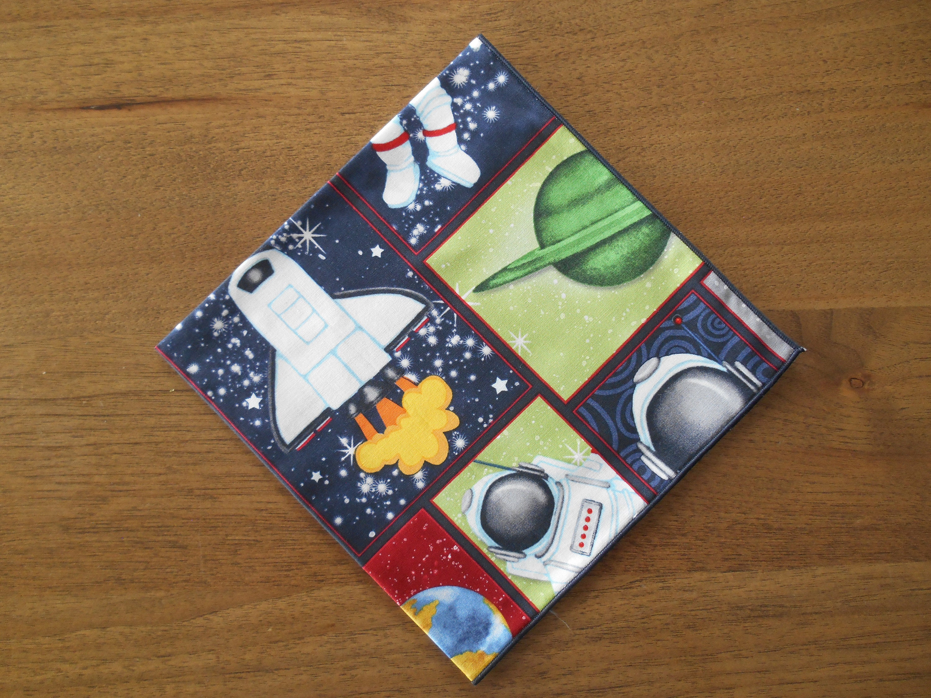 Handkerchief Science Solar System Space Stars Robots - Etsy