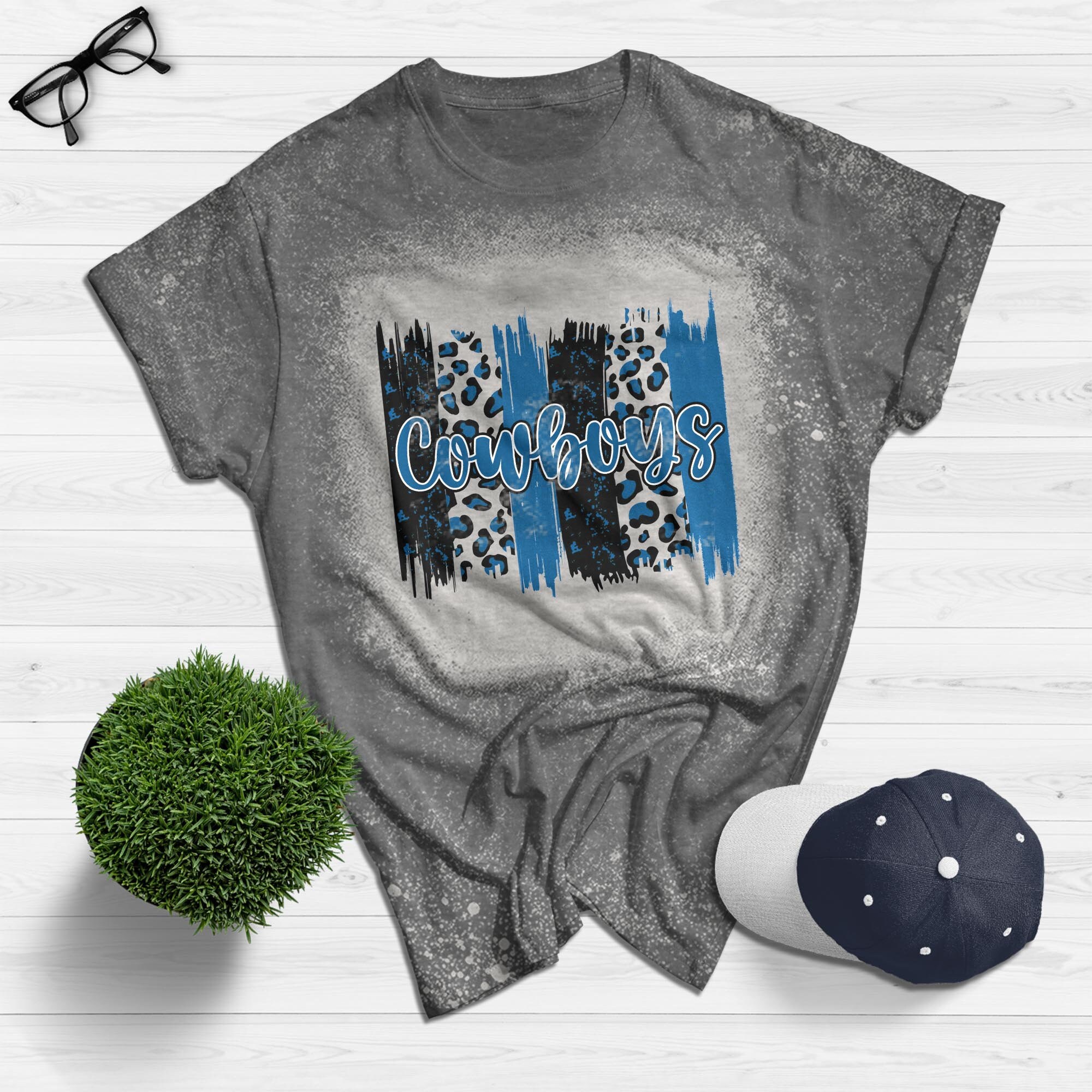 Dallas Cowboys Bleached Shirt, Distressed Shirt, Unisex Bleached Tees ...