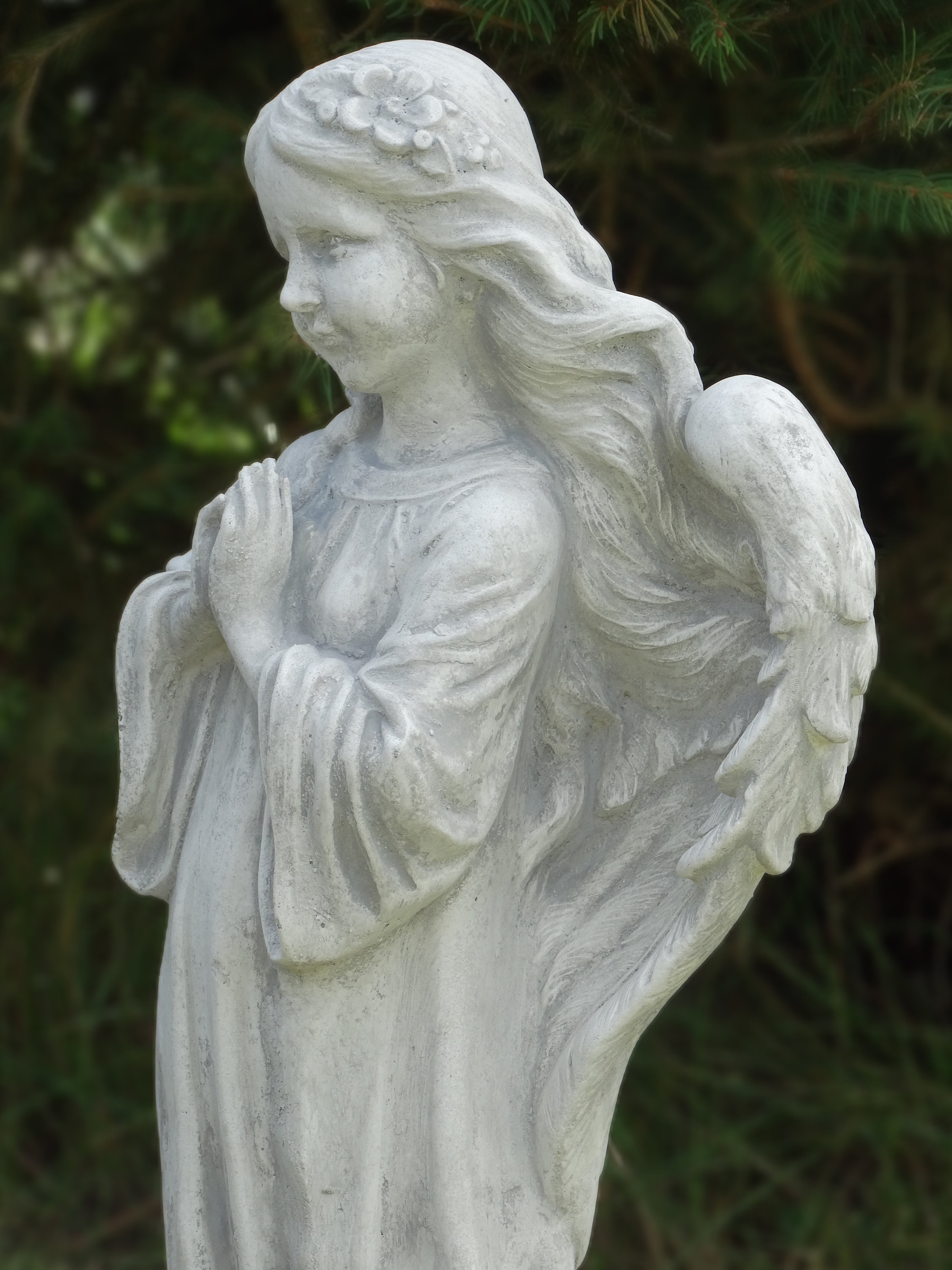 Praying Angel Girl Figurine Outdoor Garden Statue Standing Angel Statue ...
